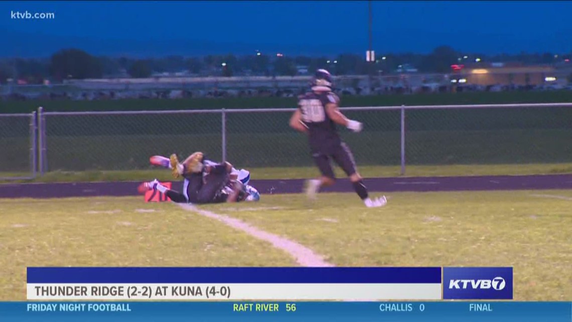 Class 4A varsity football highlights: Thunder Ridge Titans vs. Kuna ...