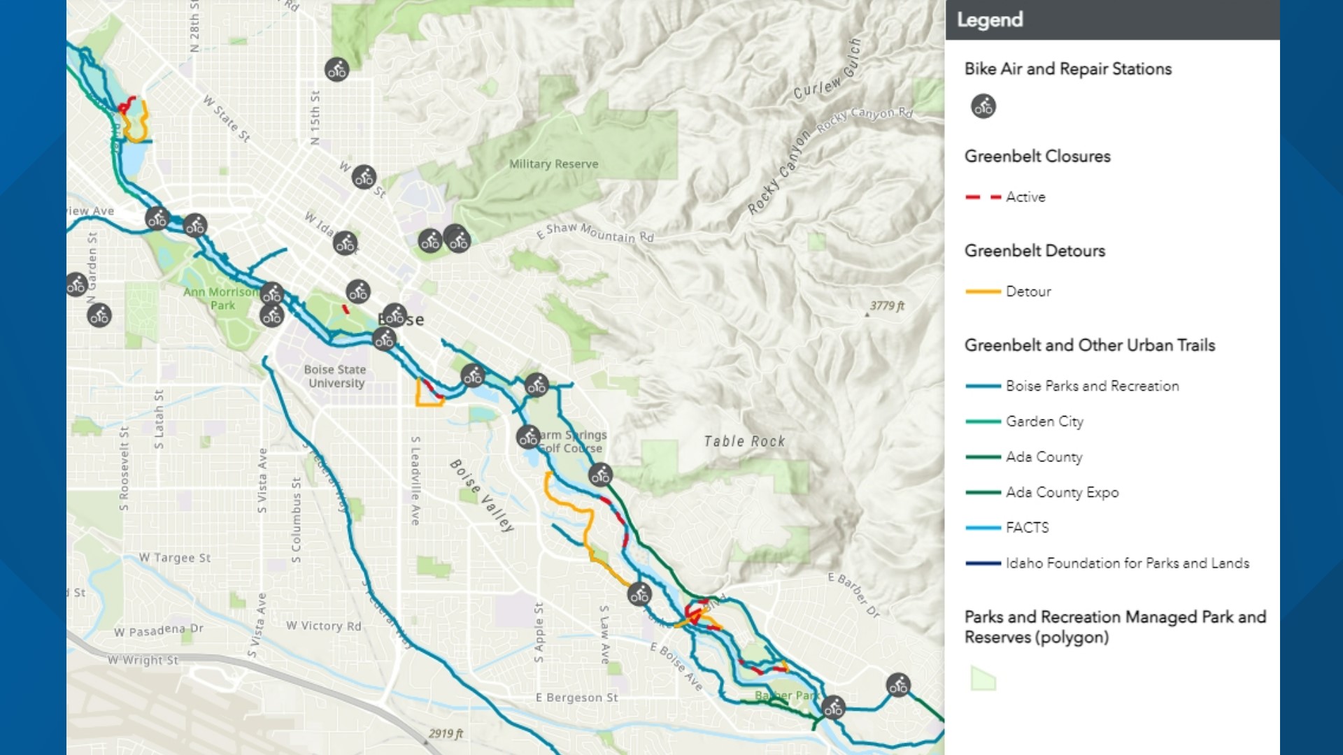 Third section of Boise Greenbelt closed due to flooding | ktvb.com