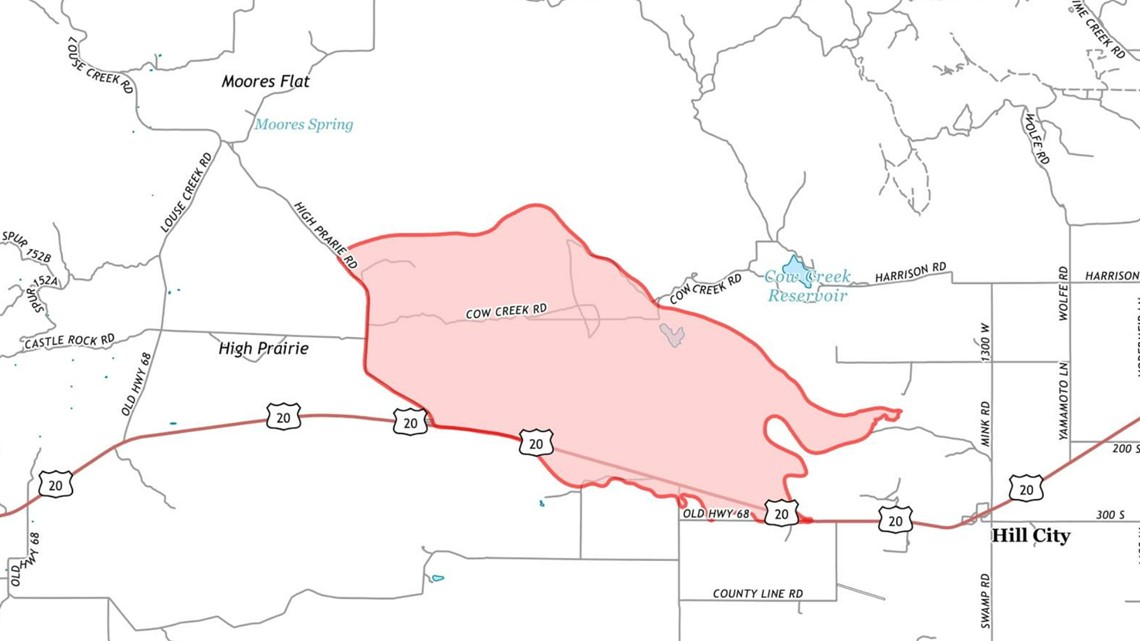 Wildhorse Fire burning both sides of Highway 20 near Hill City | ktvb.com