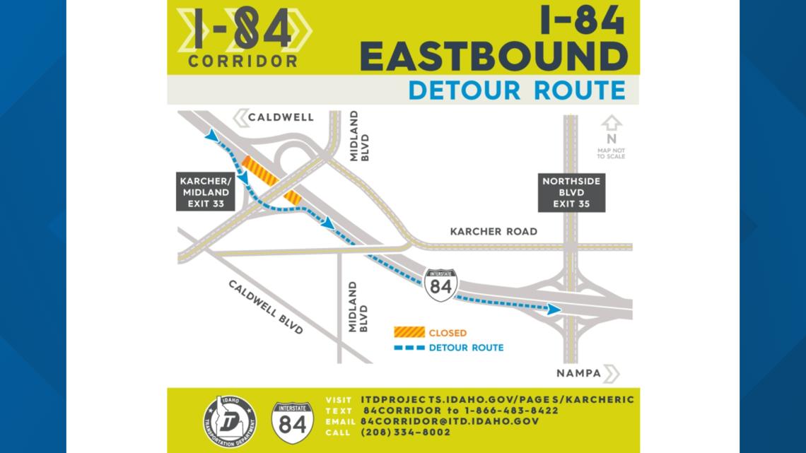 ITD closing I-84 under Karcher Interchange this week | ktvb.com