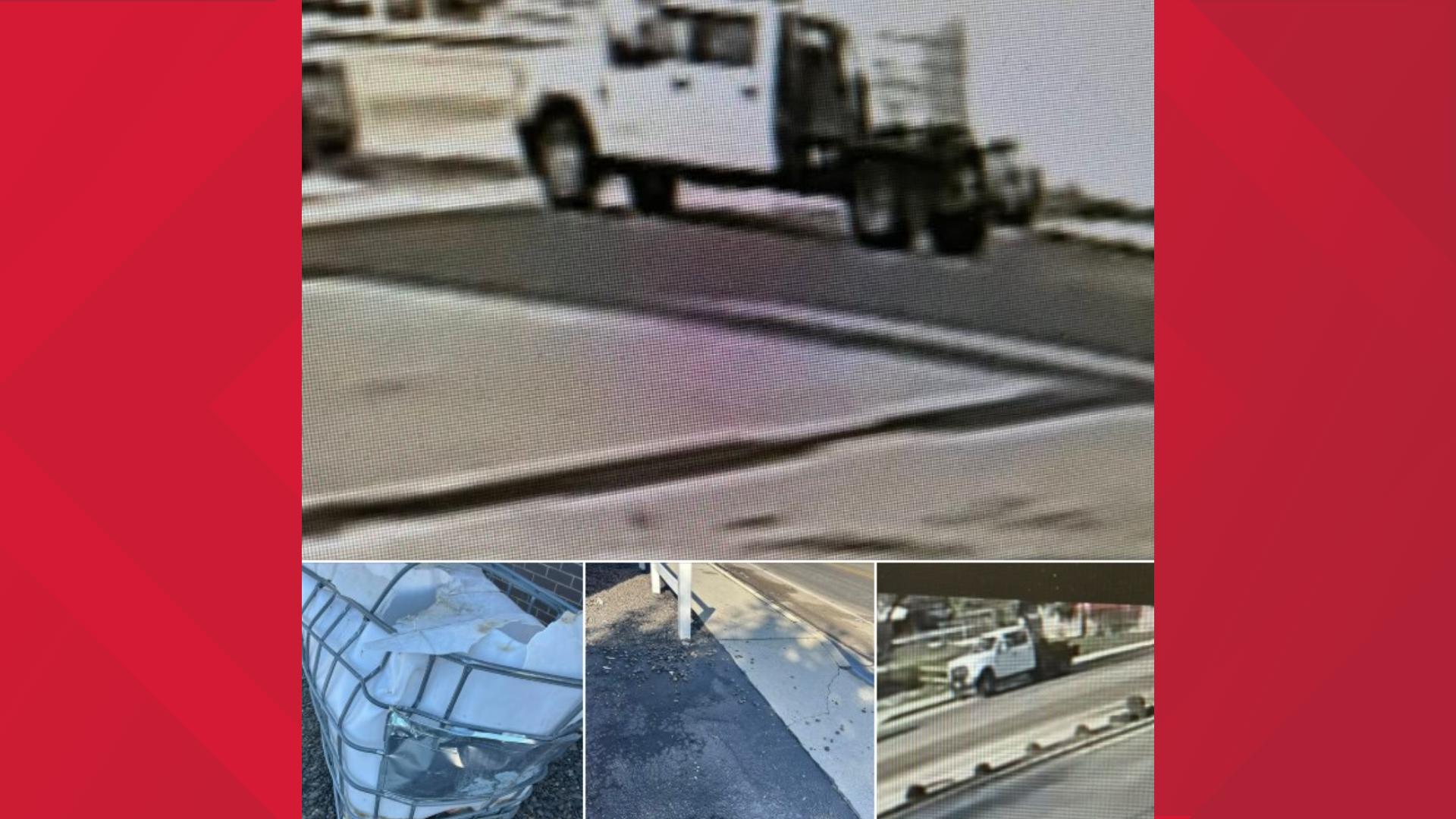 An unsecured container falls from a truck in Middleton, driver flees ...