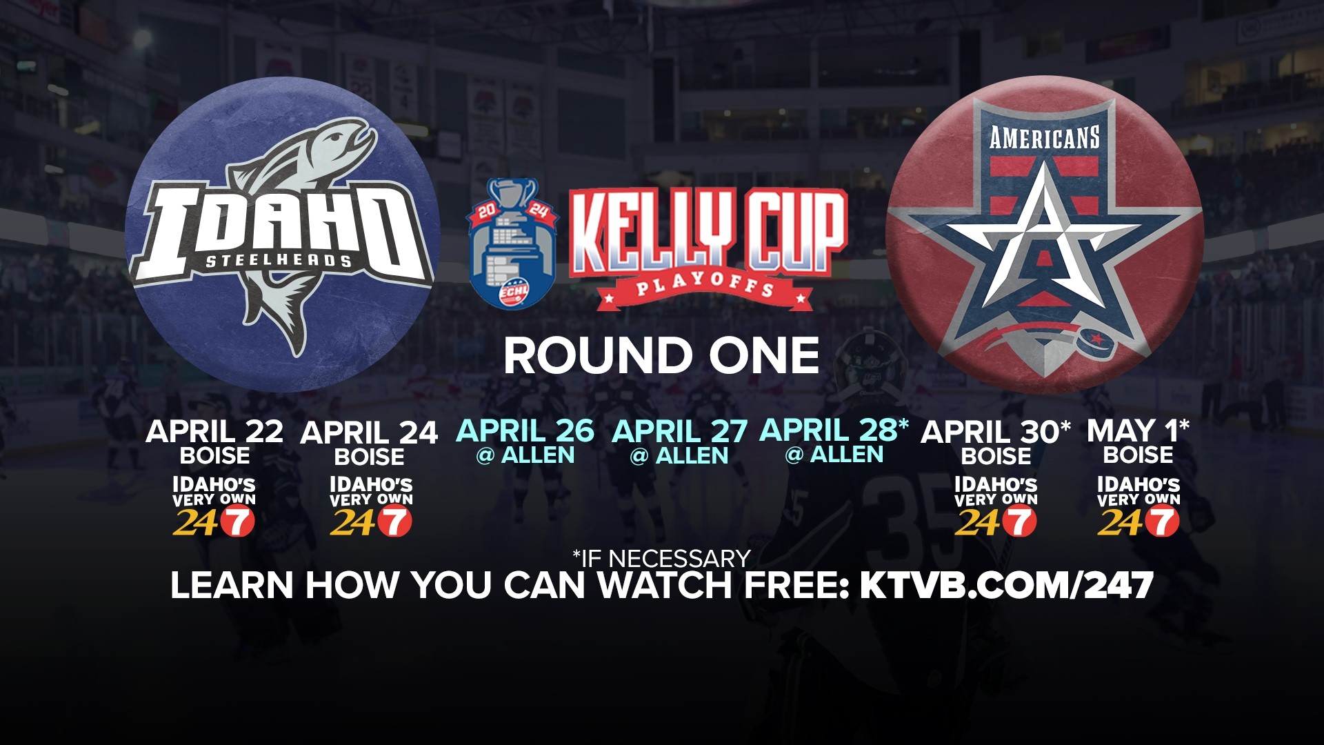 Idaho Steelheads face Allen in first round of ECHL playoffs | ktvb.com