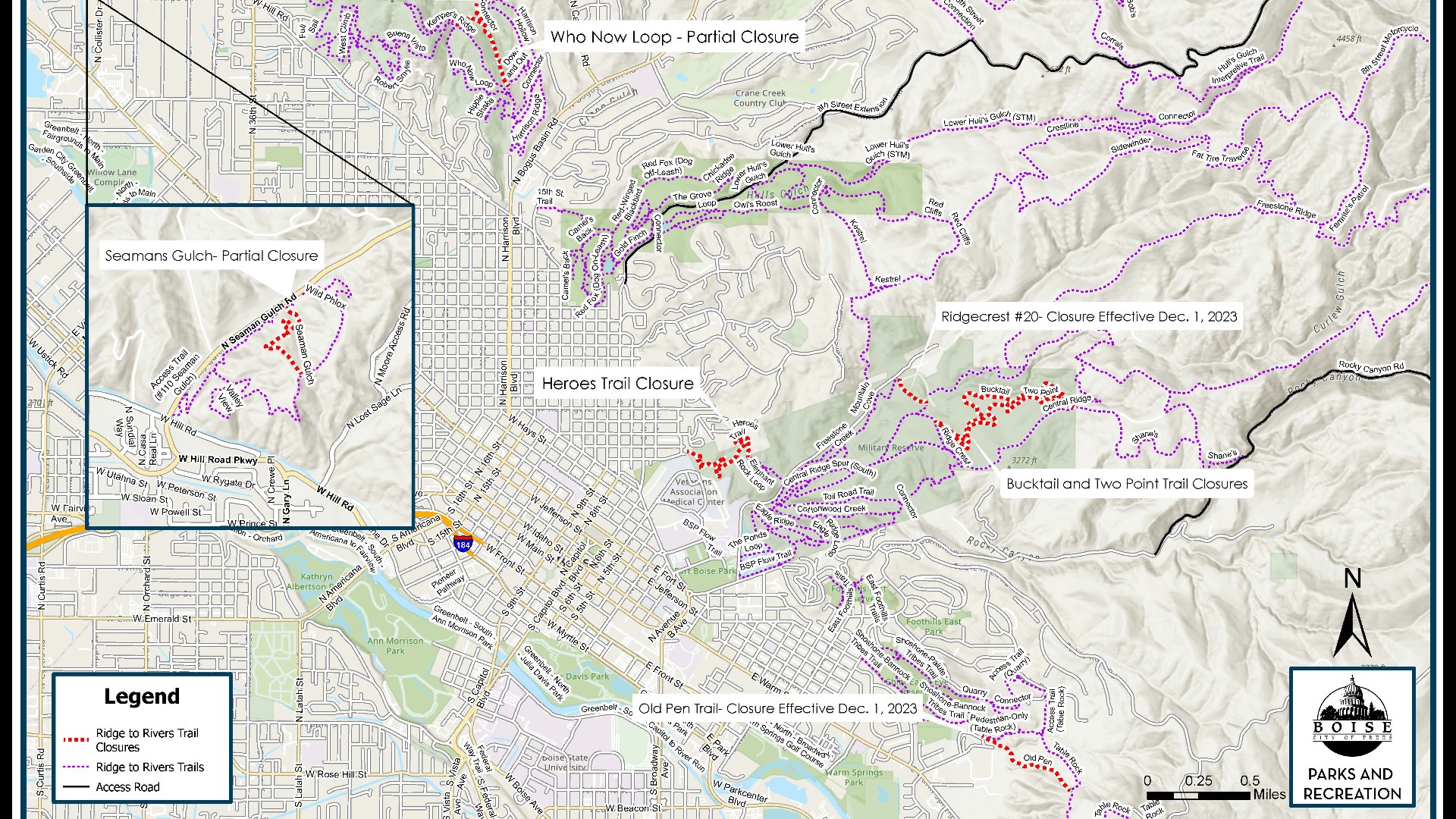Ridge to Rivers closing more trails in Boise Foothills | ktvb.com