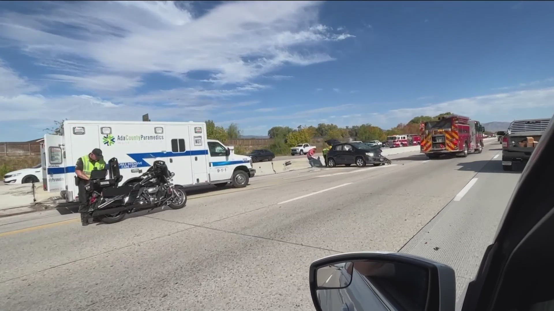 Traffic slowed after crash on eastbound I-84 in Meridian | ktvb.com