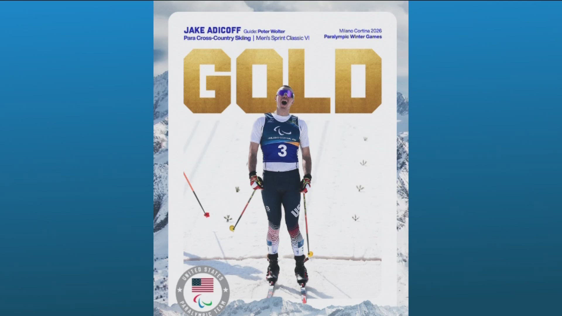 Idaho's Jake Adicoff wins gold medal at 2026 Paralympic Games | ktvb.com