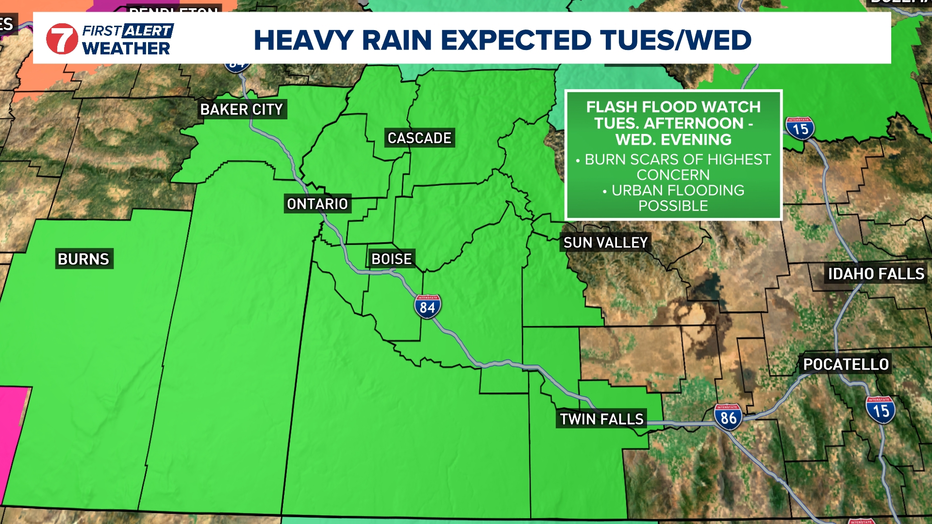 Flash flood risks rise with heavy rain in Treasure Valley | ktvb.com