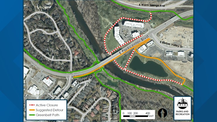 Third section of Boise Greenbelt closed due to flooding | ktvb.com