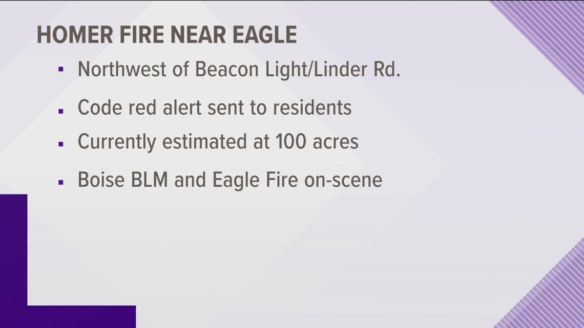 BREAKING: Crews battle 100-acre Homer Fire near Eagle foothills | ktvb.com