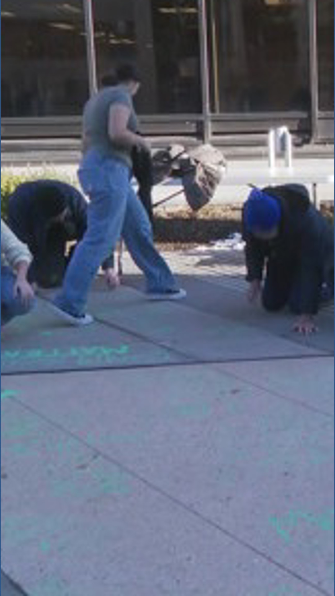 Big Brothers Big Sisters chalk the walk at Boise City Hall for National ...