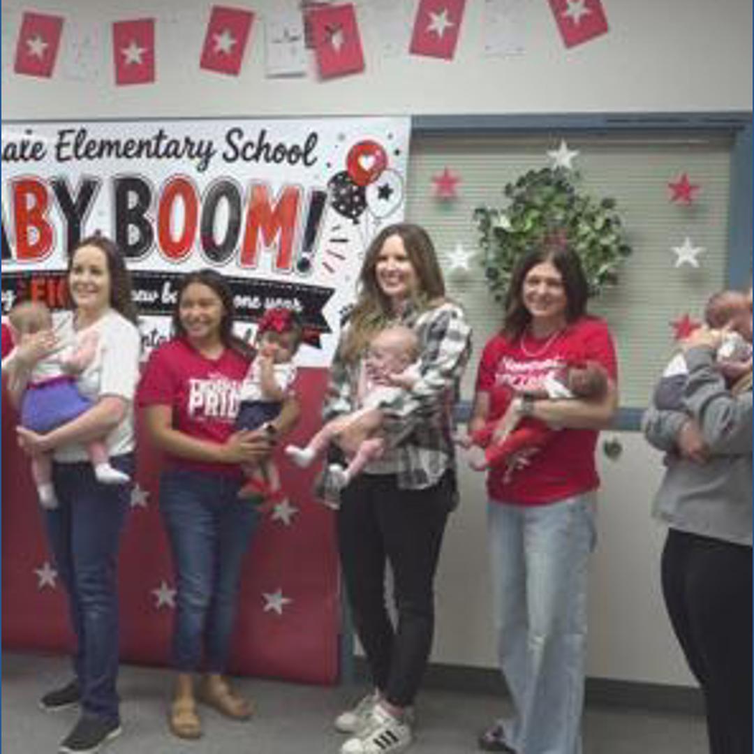 Eight babies, one school year: Homedale Elementary celebrates unusual ...