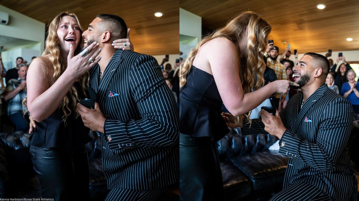 Ahmed Hassanein proposes to girlfriend after being drafted by Detroit Lions | ktvb.com