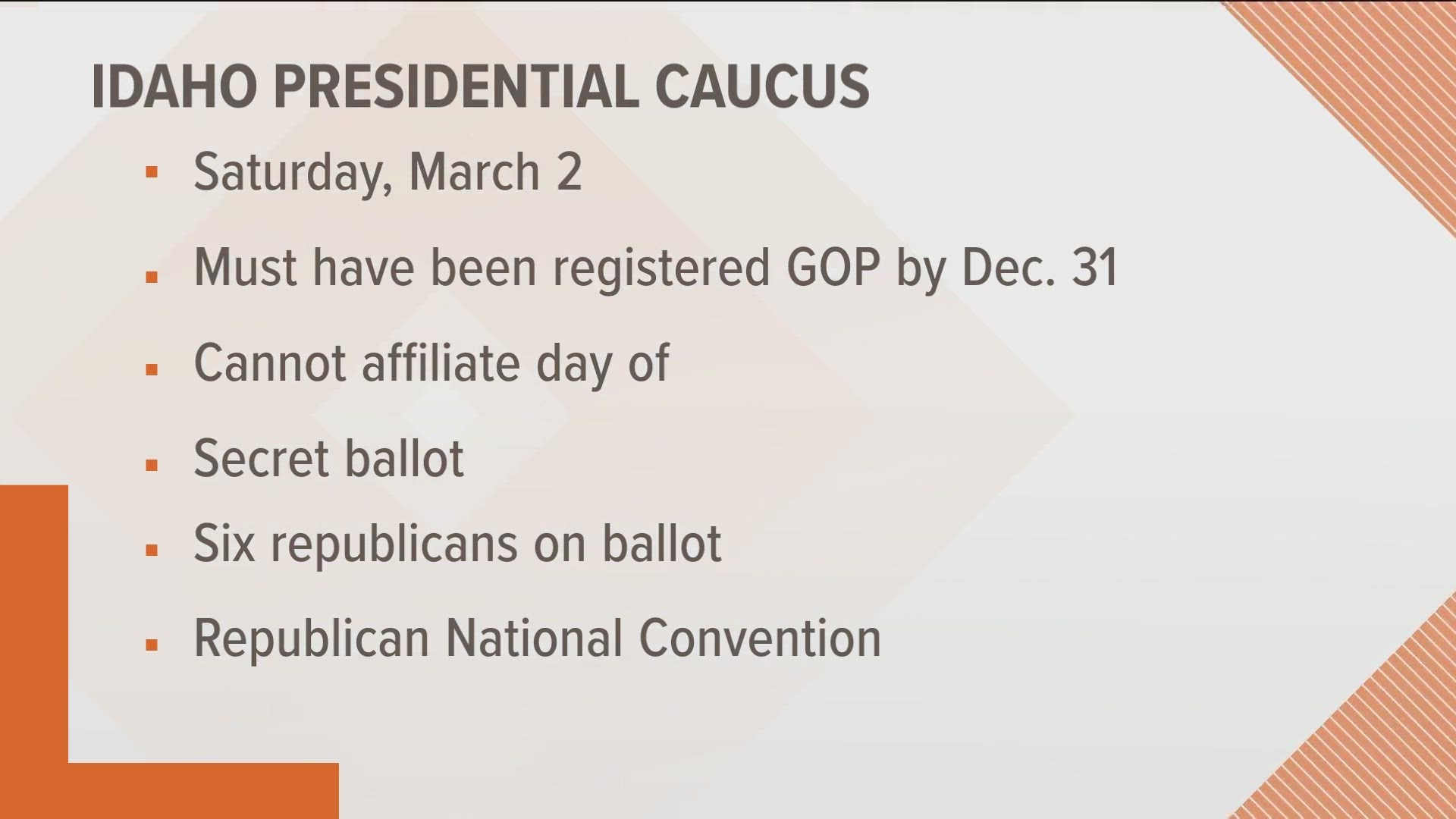 Idaho GOP Caucus on Saturday, March 2 | ktvb.com