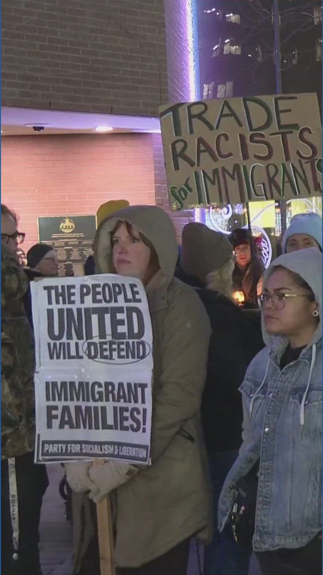 Protesters gather outside Boise City Hall to protest ICE shooting in ...