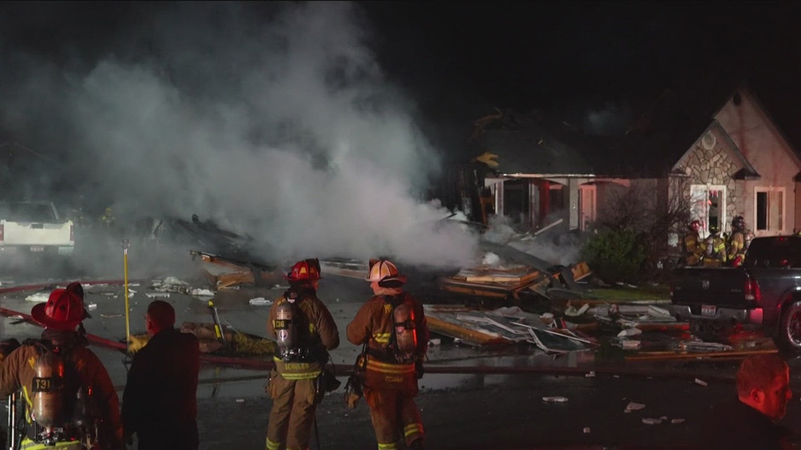 Meridian house goes up in flames after reported explosion | ktvb.com