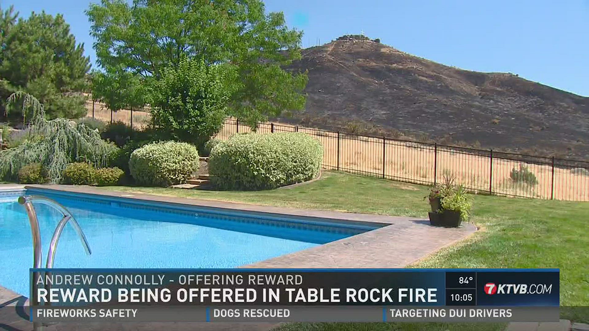 Homeowner puts up $5,000 reward after Table Rock Fire | ktvb.com