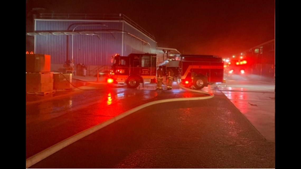 Crews battle high winds while putting out fire at Meridian business ...