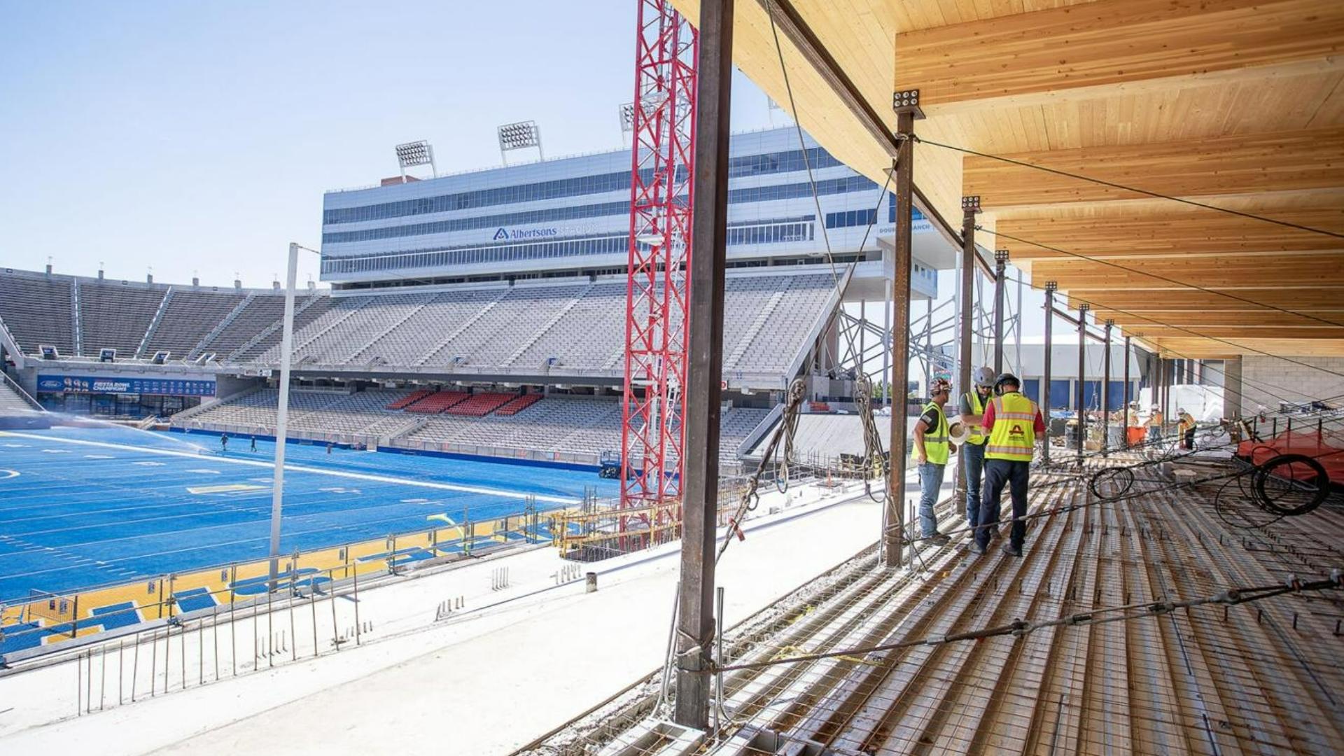 Boise State shows progress on North End Zone project at Albertsons ...