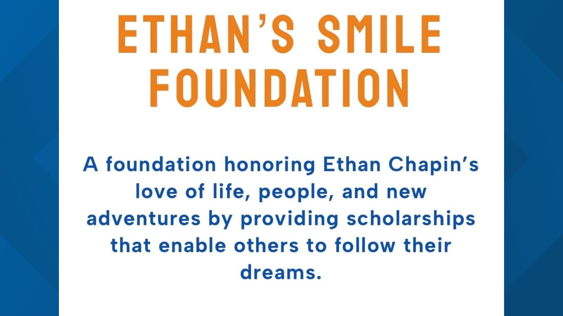 'The Boy Who Wore Blue' and Ethan's Smile Foundation | ktvb.com