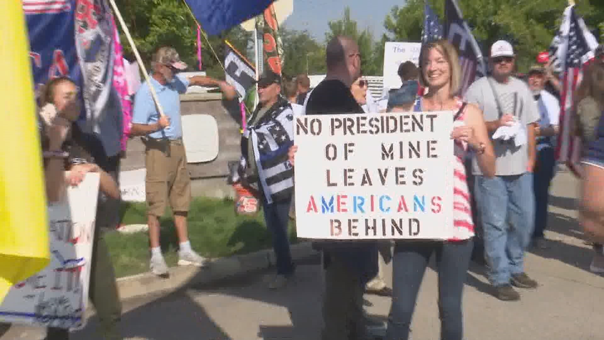 A big crowd of protesters has gathered at NIFC in Boise | ktvb.com
