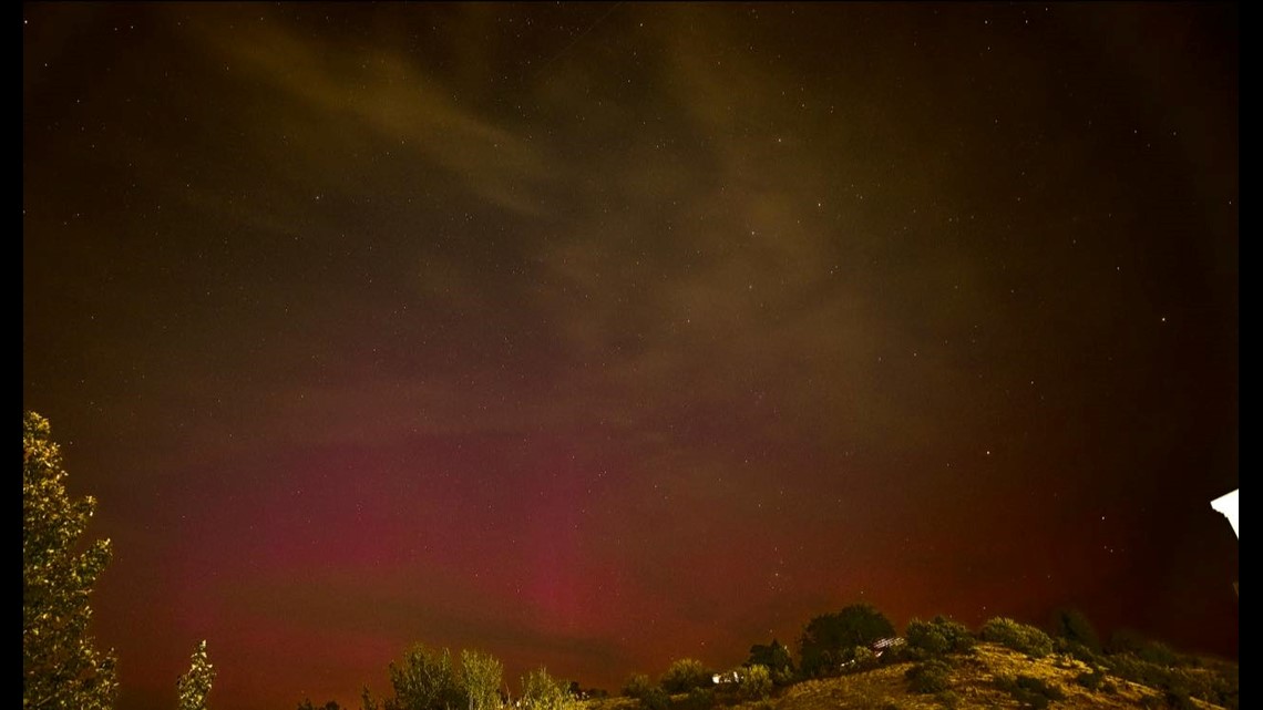 Orange Aurora Borealis