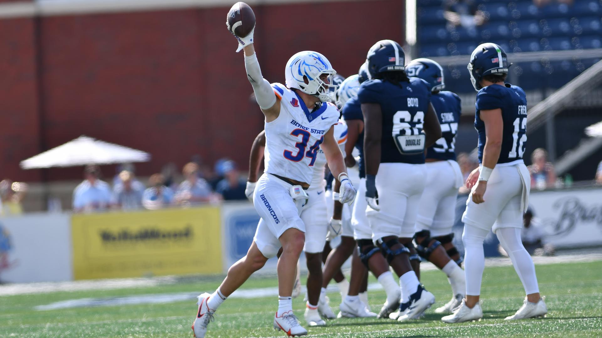 Boise State outlasts Georgia Southern 56-45 behind Jeanty's 6 TDs ...