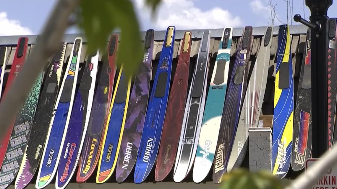 McCall business owner rehangs water skis after 17-month wait | ktvb.com
