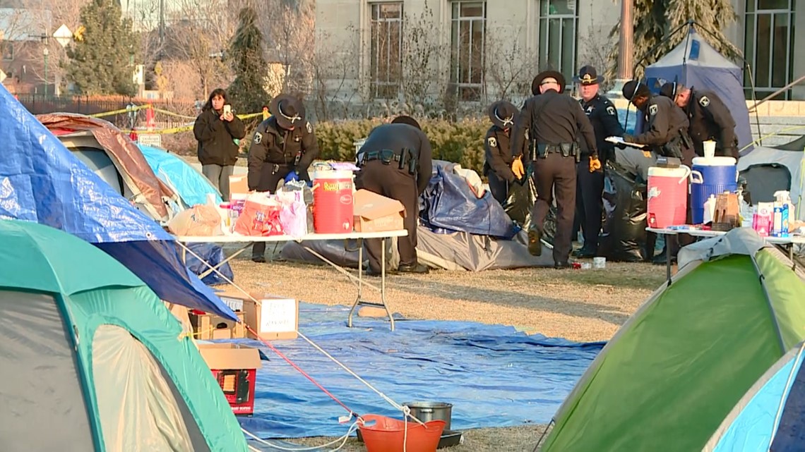 ISP removes items, arrests four people at Boise protest site | ktvb.com