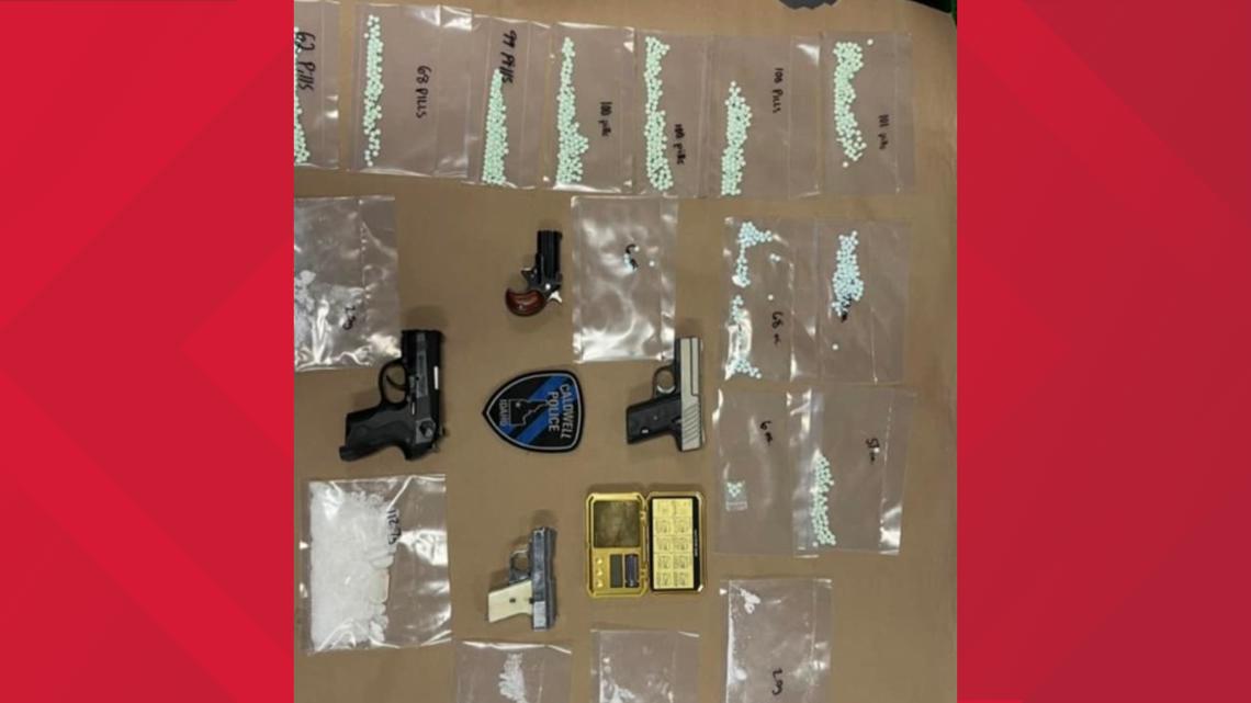 Caldwell Police seize 834 fentanyl pills, 4 guns on Halloween night ...