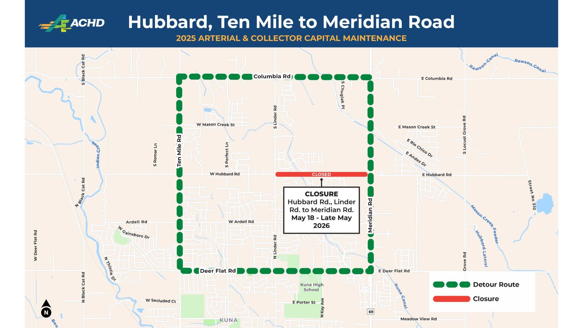 Section of Hubbard Road closes as part of highway reconstruction plan ...