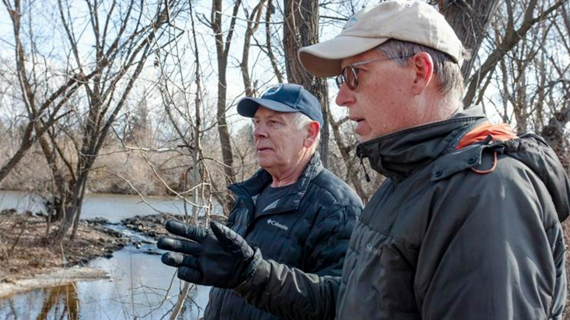 Channel improvement along the Boise River to assist with trout spawning ...