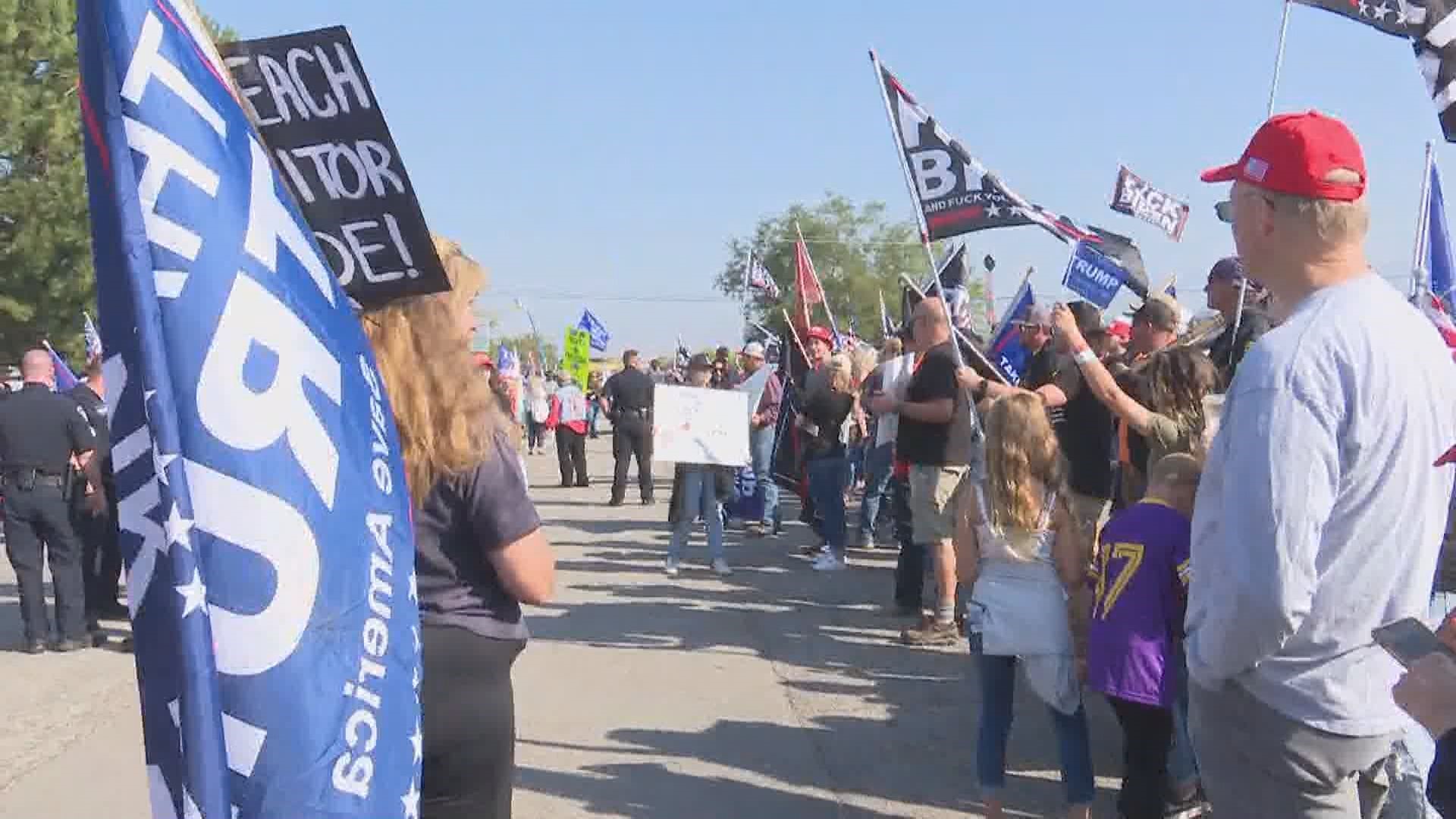A big crowd of protesters has gathered at NIFC in Boise | ktvb.com