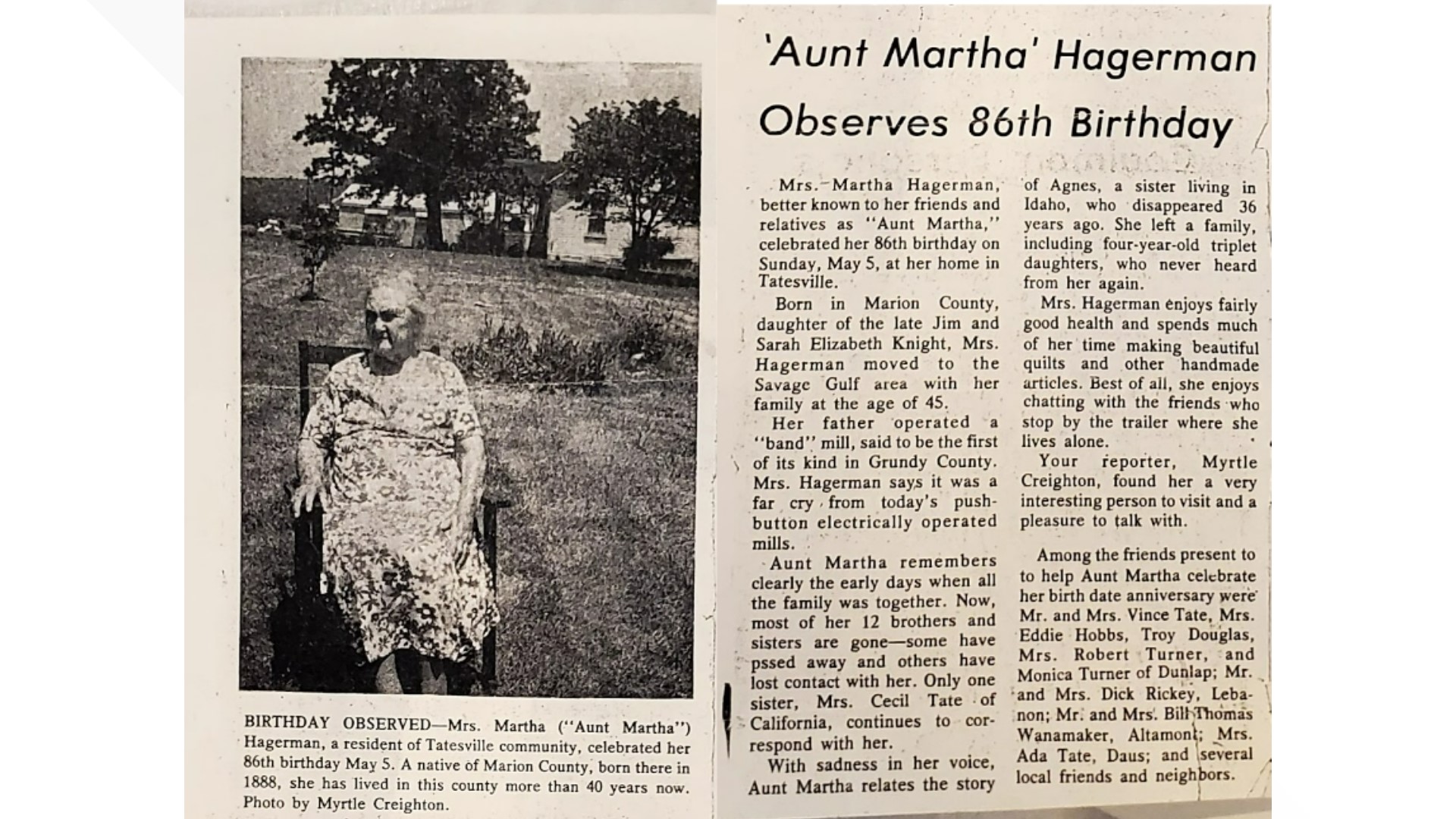 84 years after a Kimberly woman went missing, her family convinced ...