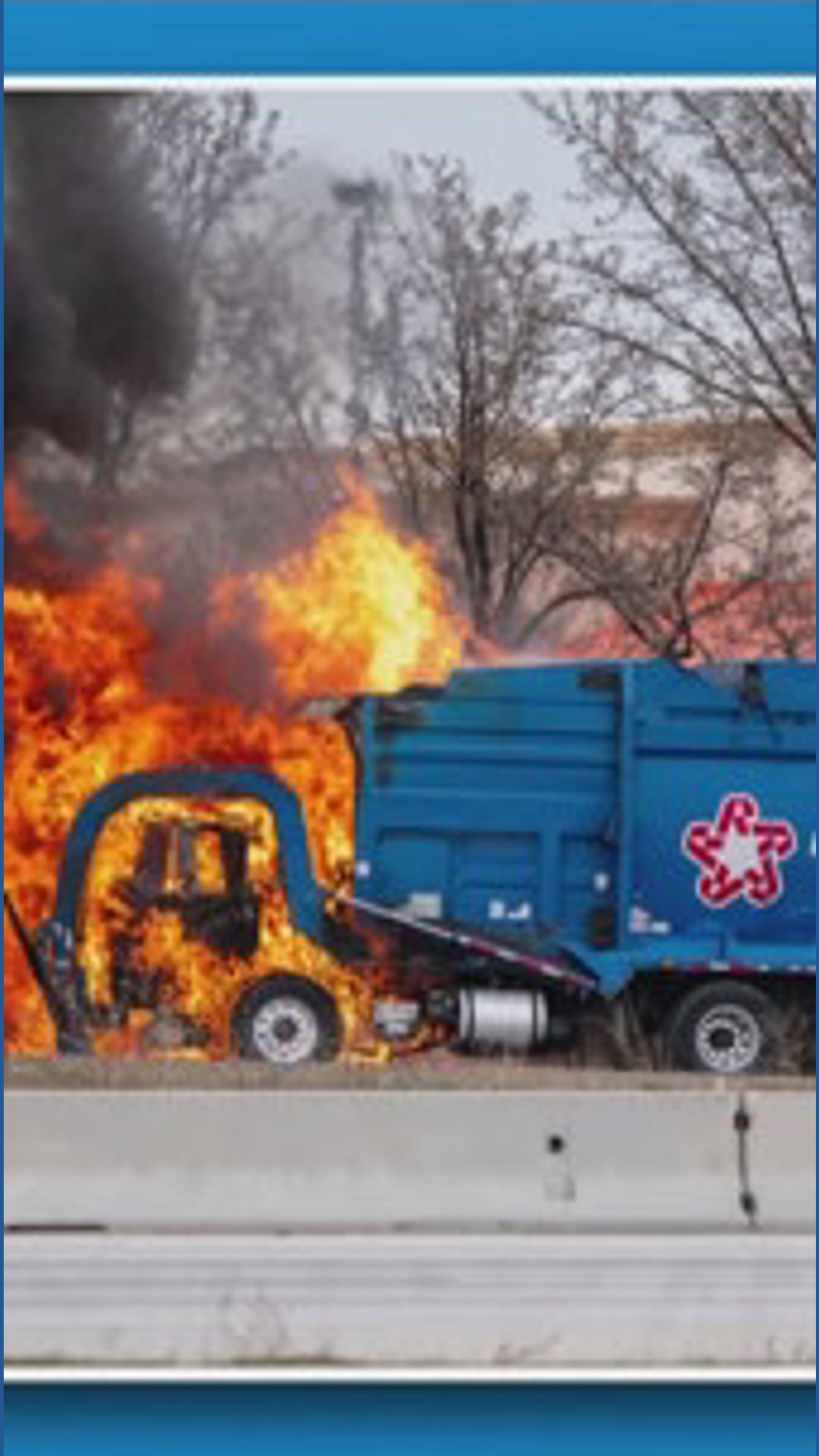 Garbage truck fire at Meridian exit briefly backs up I‑84 | ktvb.com