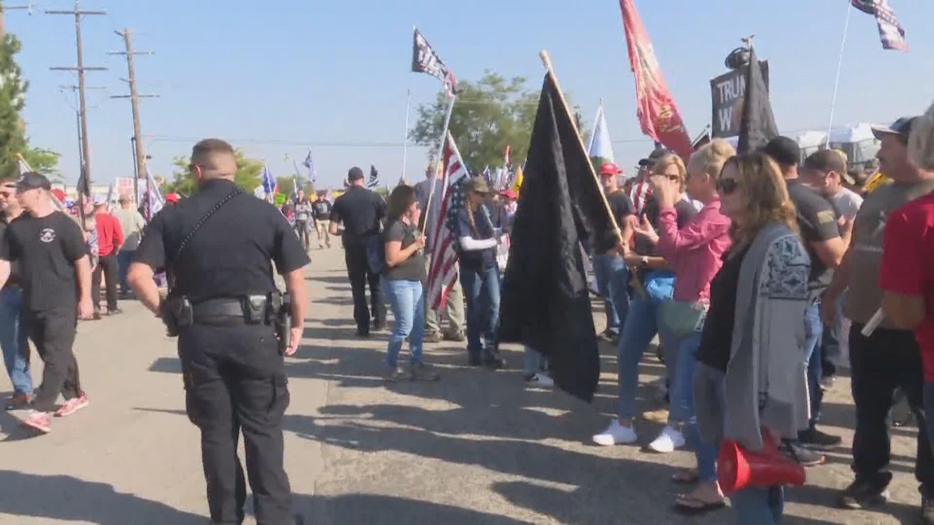A big crowd of protesters has gathered at NIFC in Boise | ktvb.com