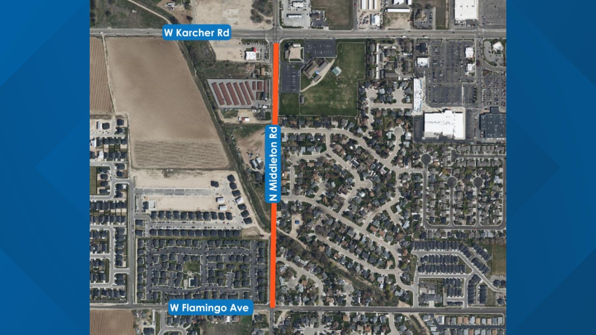 Intersection of Middleton Road, Flamingo Avenue in Nampa to be ...