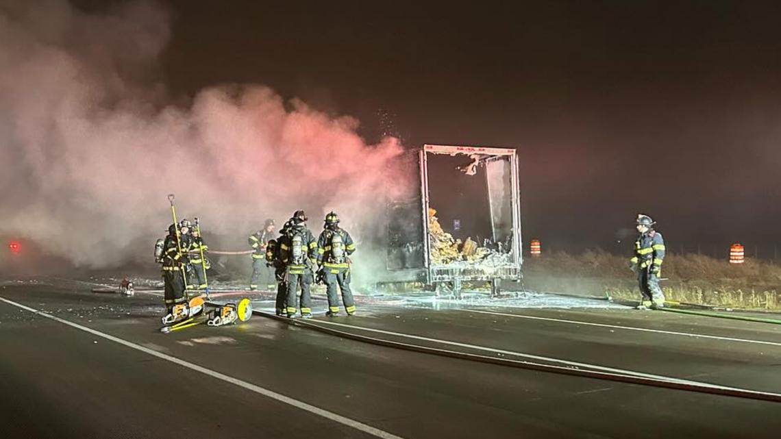 Caldwell Fire responds to semi-truck trailer that caught fire | ktvb.com