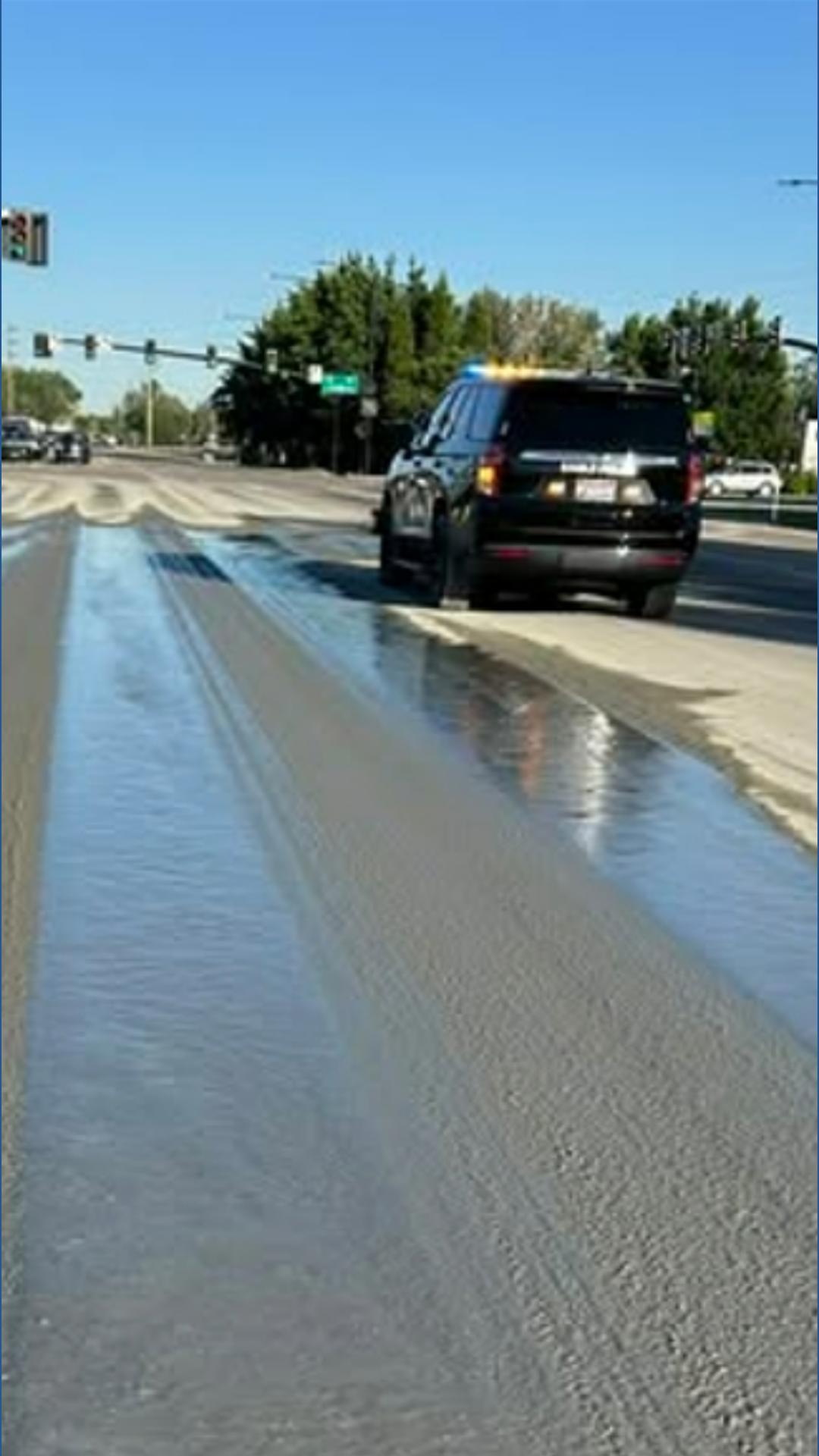 Concrete spill slows Eagle traffic on Highway 44 | ktvb.com