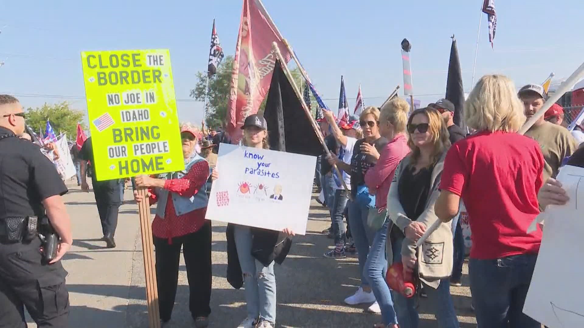 A big crowd of protesters has gathered at NIFC in Boise | ktvb.com