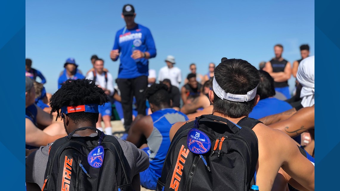 Boise State football completes fall camp with annual Table Rock hike ...