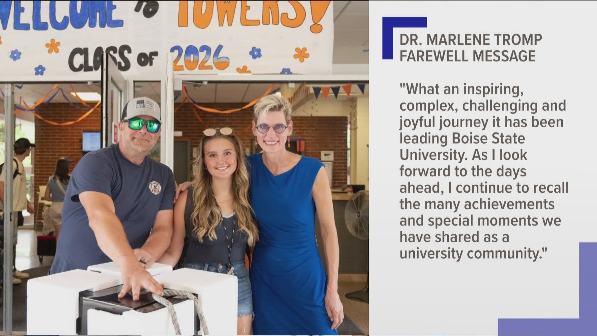 Boise State President Tromp sends farewell email | ktvb.com
