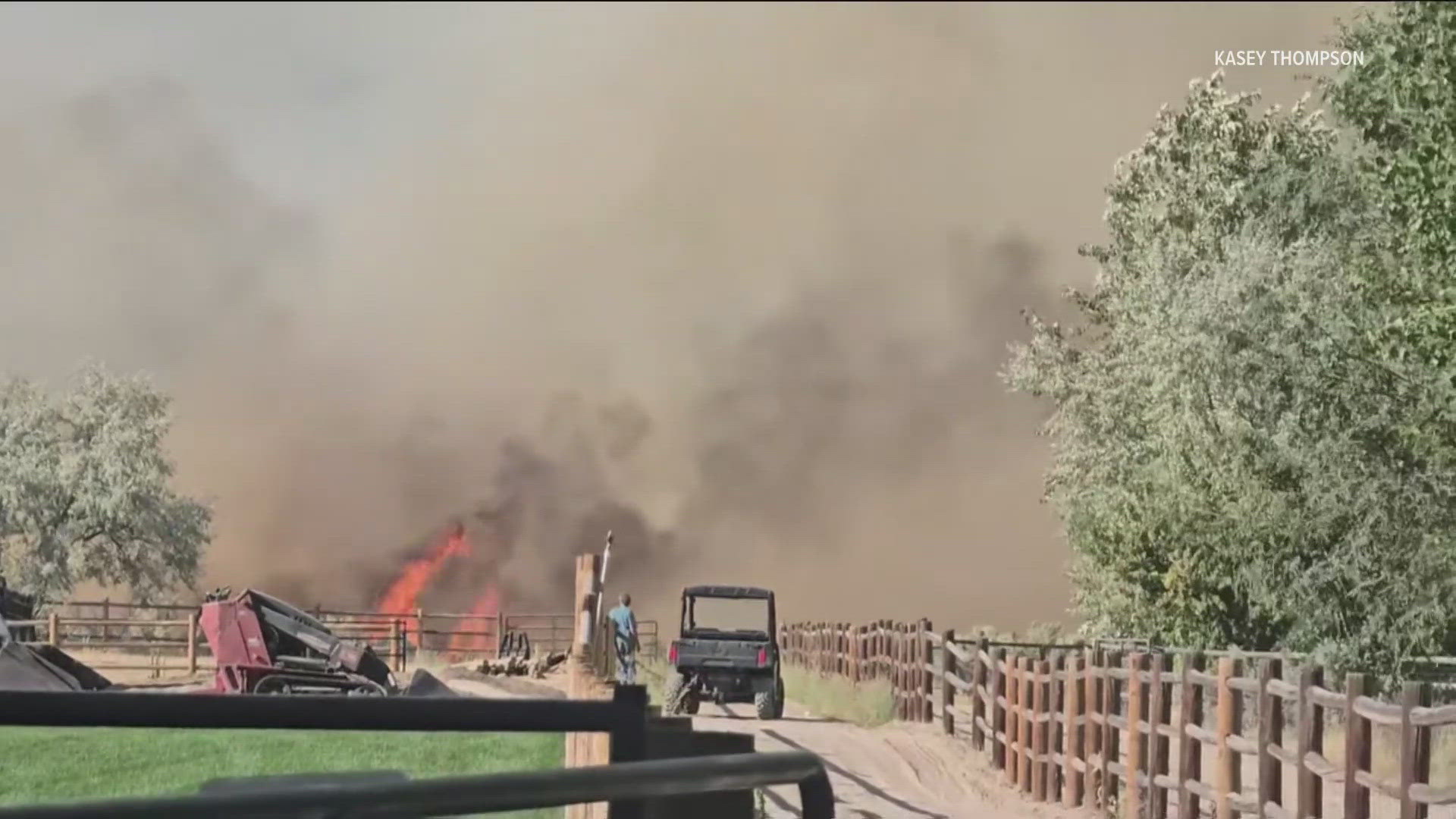 Grass fire threatens Eagle foothills structures | ktvb.com