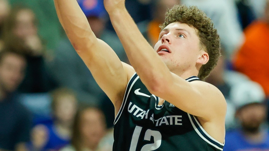 Boise State falls to No. 18 Utah State 90-84 in overtime thriller ...