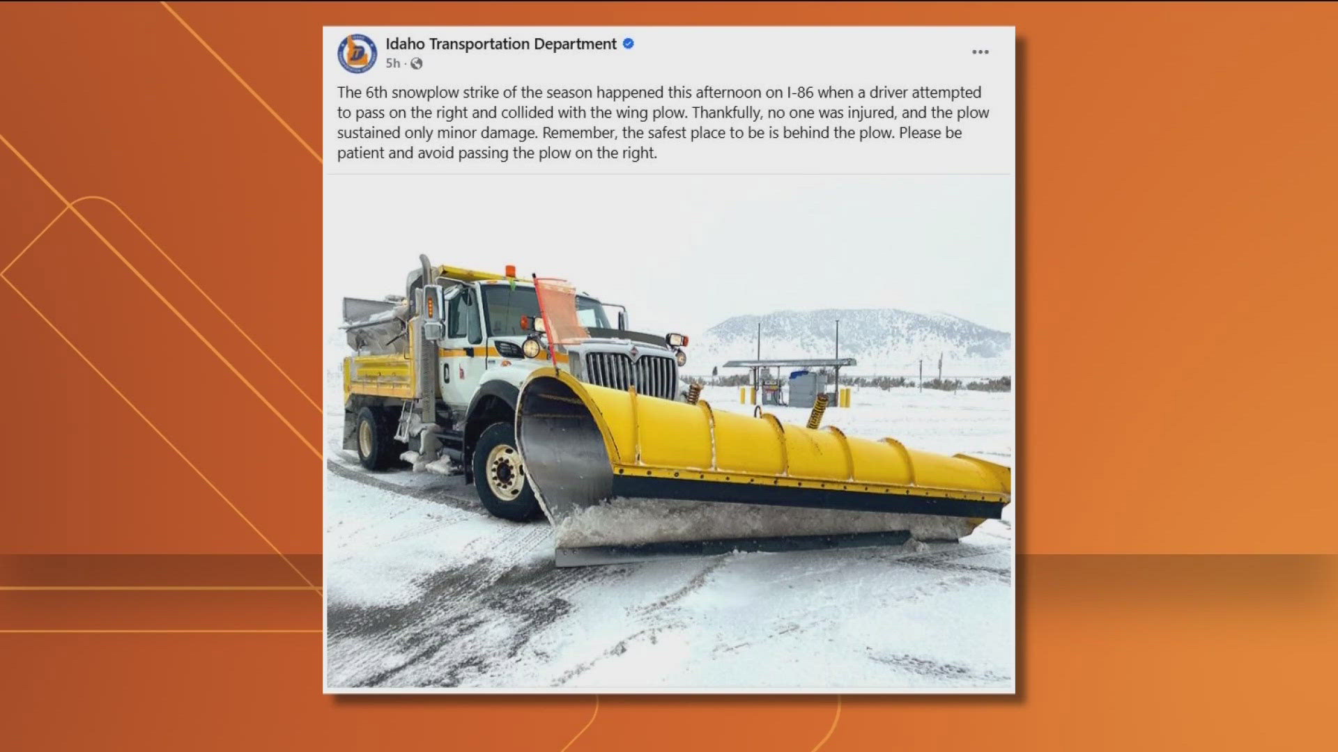 Idaho snowplow incidents increase with 7th strike of the season | ktvb.com