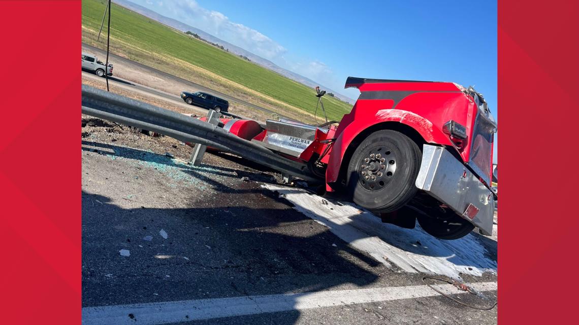 Semi-truck driver hospitalized after crash in Jerome County | ktvb.com