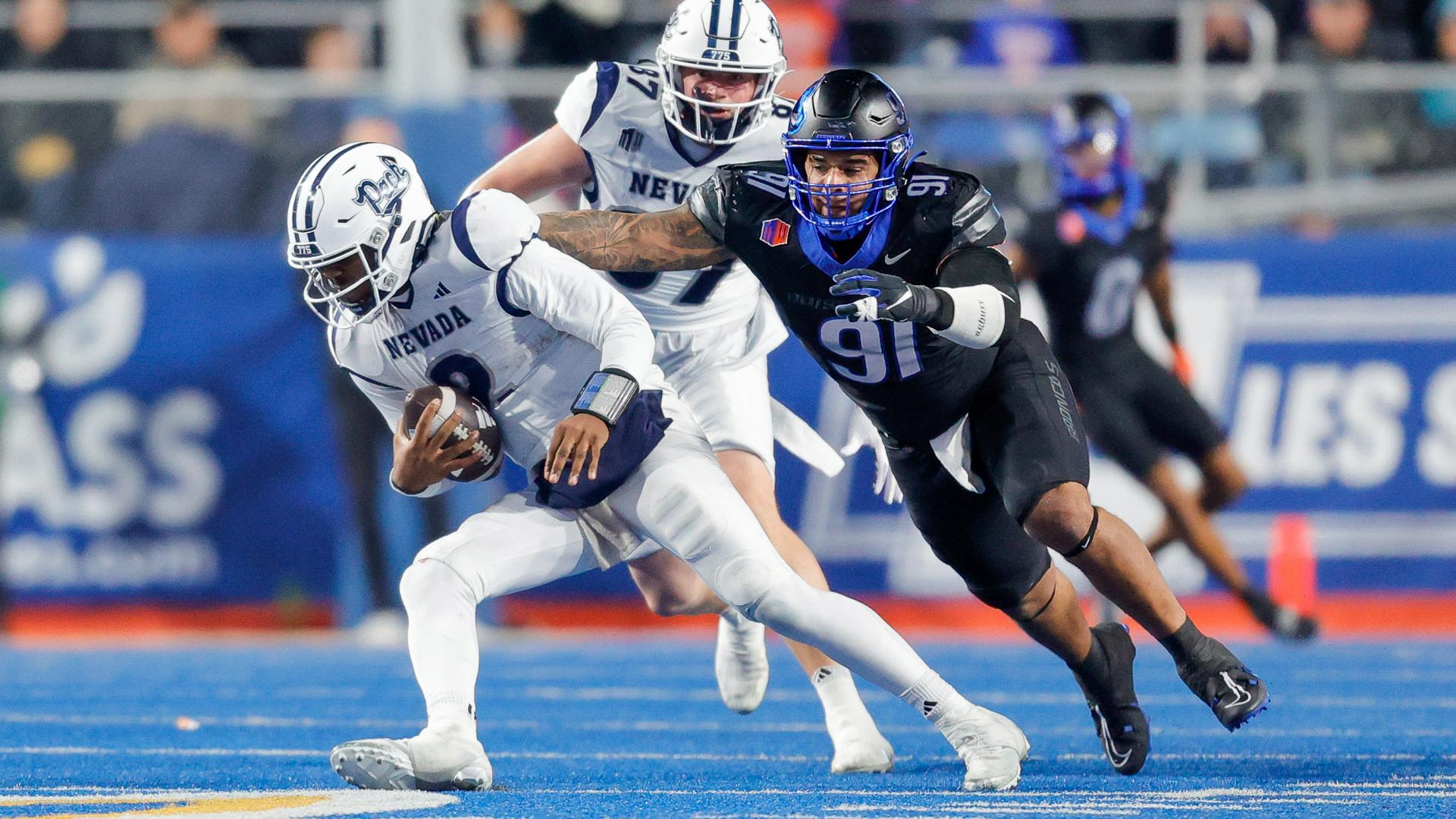 No. 12 Boise State beats Nevada 28-21 behind Jeanty's 3 TD runs | ktvb.com