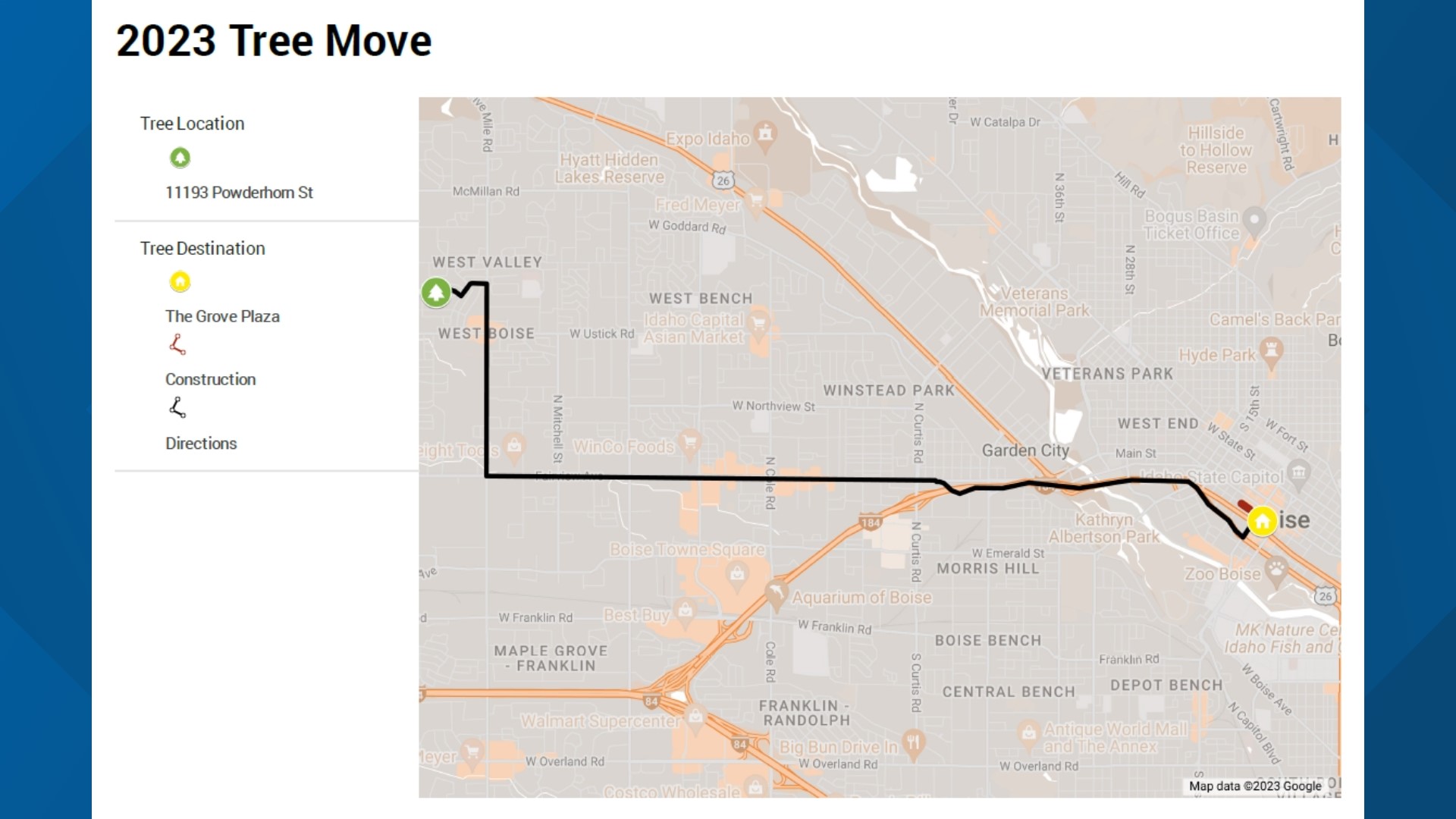 Boise holiday tree to be moved downtown | ktvb.com