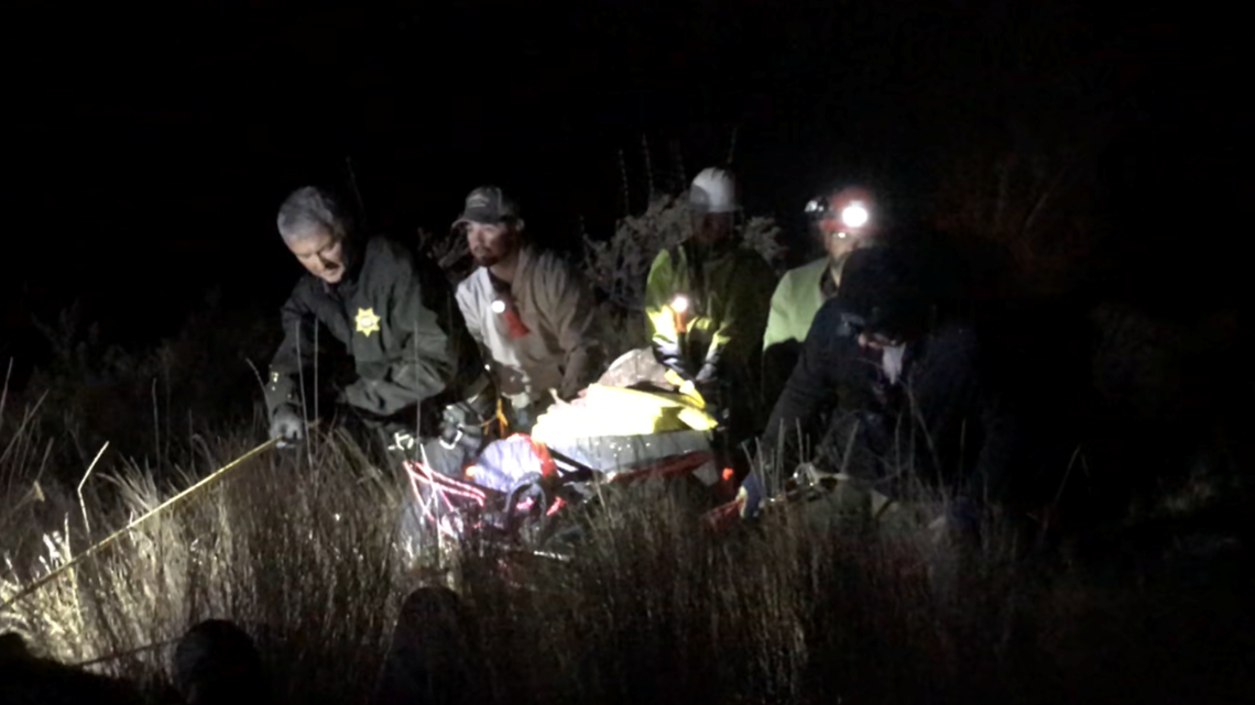 Crews rescue driver after car plunges 500 feet into ravine near Hells ...
