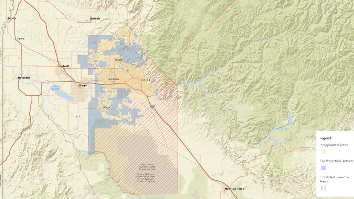 Ada County bans fireworks in some areas amid wildfire risk | ktvb.com