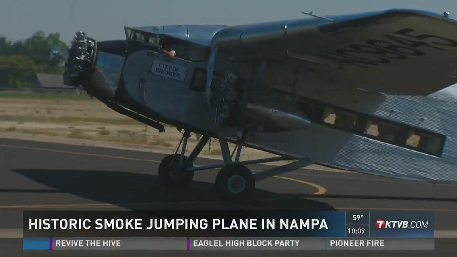 Historic smokejumper plane stops in Nampa | ktvb.com