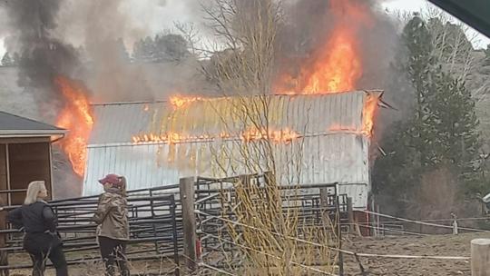 Fire destroys large barn north of Star, no injuries reported | ktvb.com